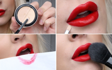 Christmas makeup with red lipstick for festive season 2021