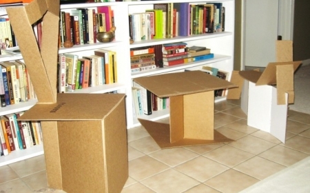 Cardboard furniture – 60 examples that you can make yourself