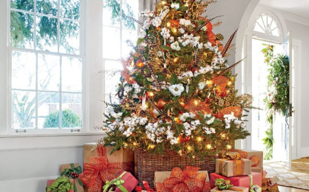 How to put ribbon on a Christmas tree - easy tutorials and ideas