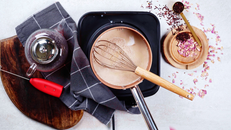 Pink Moon Milk: Dreamy Hibiscus & Rose Petal Elixir for Sweet Sleep