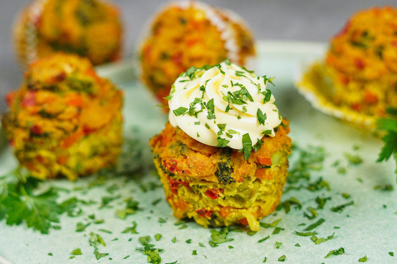Try These Fluffy Vegan Veggie Muffins (Easy and Healthy)