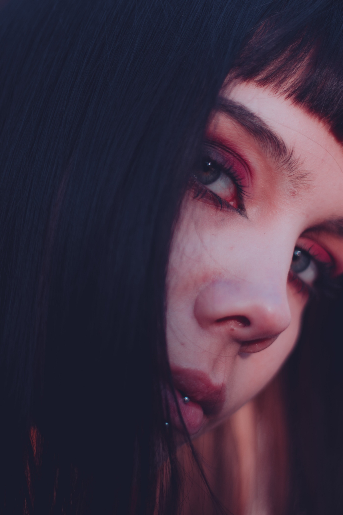 Bottom lip piercings